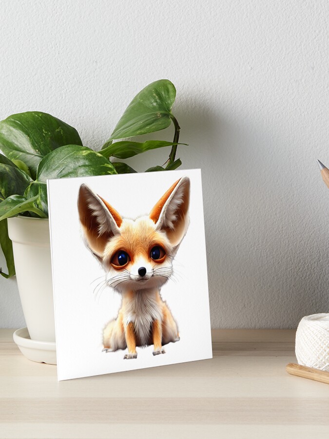 "Cute Fennec Fox" Art Board Print for Sale by Fuzzypi | Redbubble