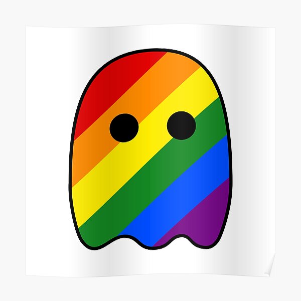 "LGBT pride ghost" Poster for Sale by lunyssa | Redbubble