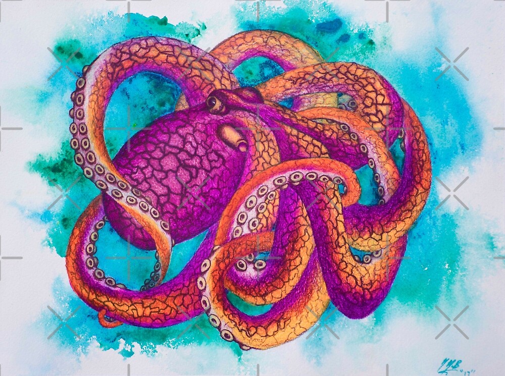 "Purple Octopus" by SchwaigerStudio | Redbubble