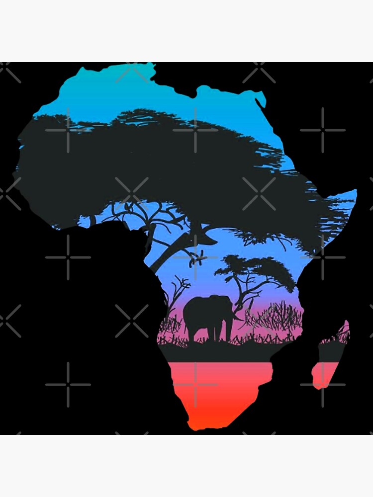 "Africa map with image" Poster for Sale by Isaac Stewart | Redbubble
