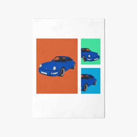 "Petrol head, hand drawn blue sports car" Art Board Print for Sale by ...