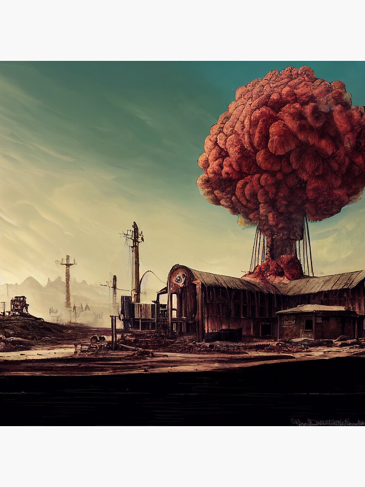 "Fallout Wasteland Atomic bomb" Sticker for Sale by sosdesignn | Redbubble