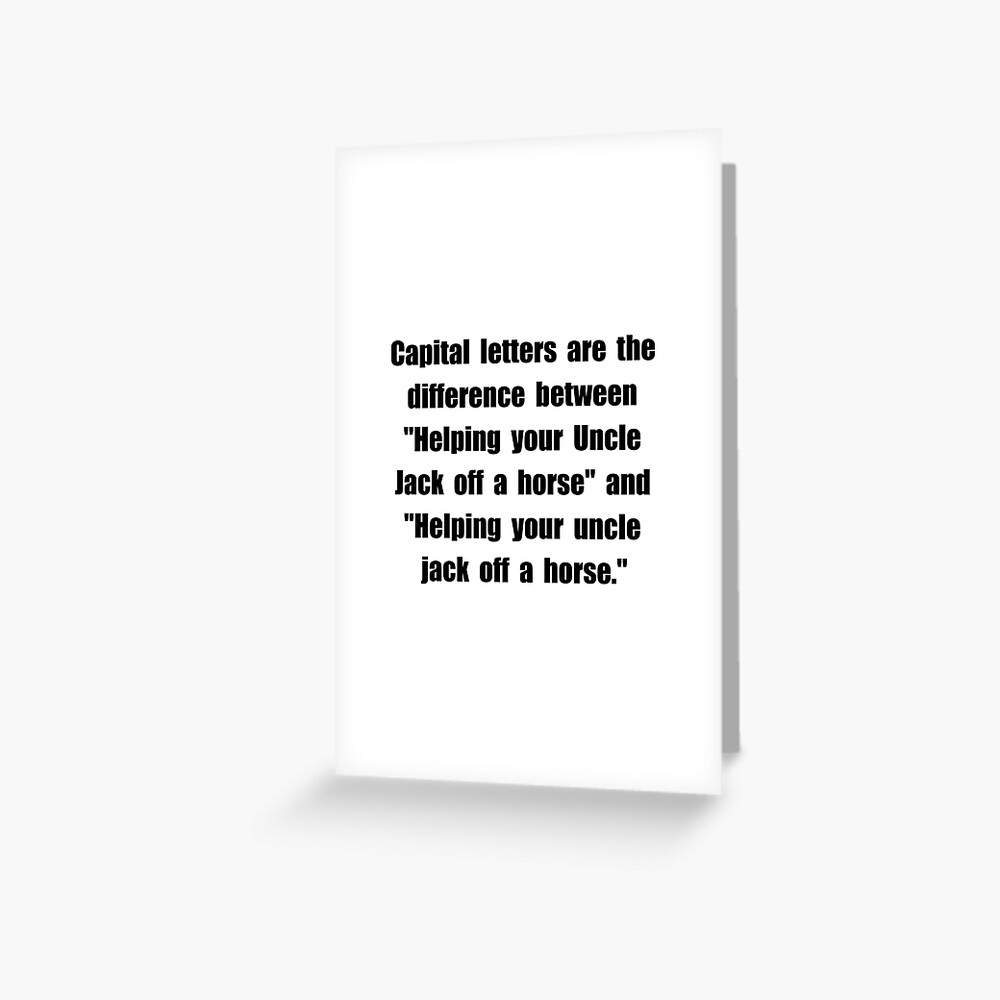 "Capital Letters Jack" Greeting Card for Sale by TheBestStore | Redbubble