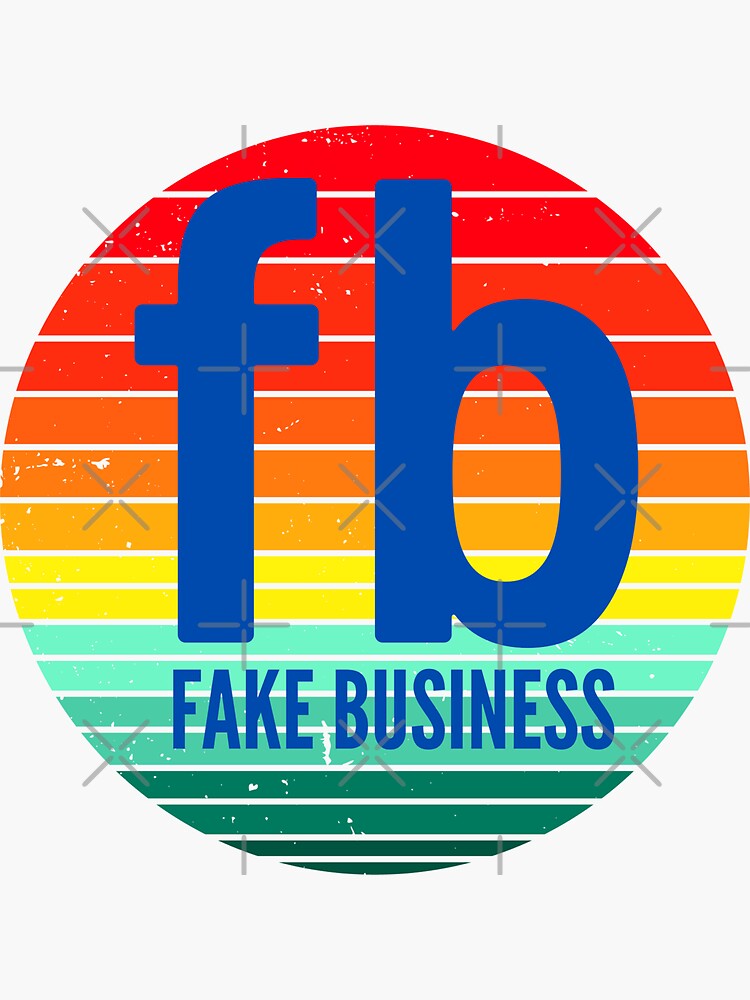 "Fake Business" Sticker for Sale by HJsmartdesign | Redbubble