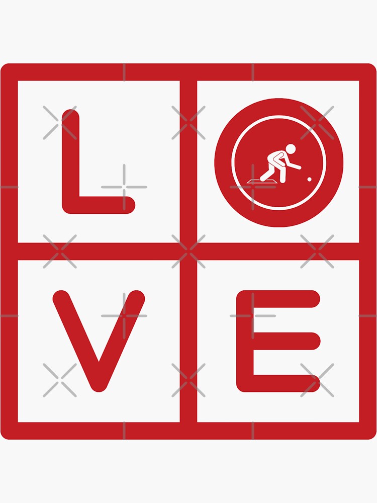 "LOVE Lawn Bowls" Sticker for Sale by Keep-Rolling | Redbubble