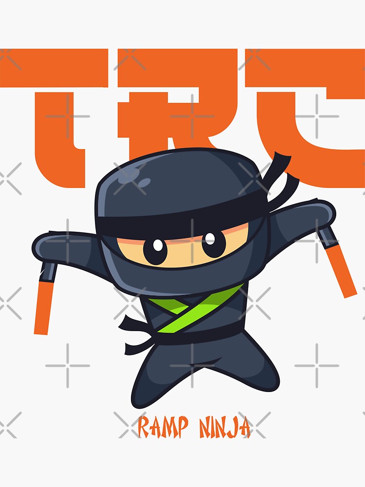 "Funny Aviation TRC Ramp Agent Ninja Cartoon" Sticker for Sale by ...