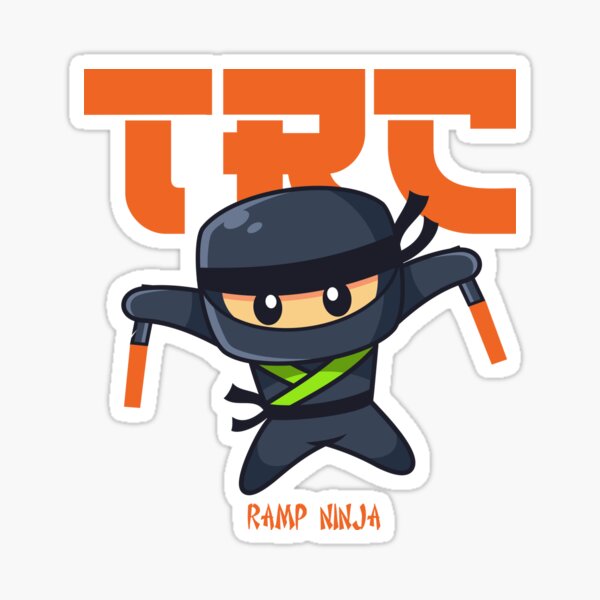 "Funny Aviation TRC Ramp Agent Ninja Cartoon" Sticker for Sale by ...