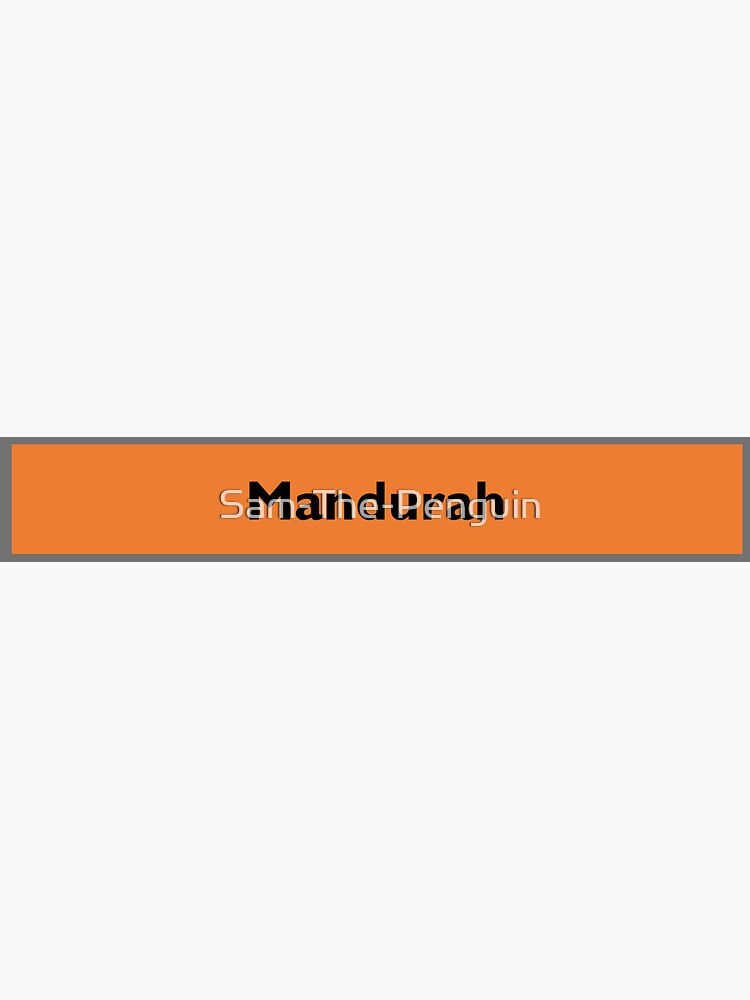 "Mandurah Station Sign" Sticker for Sale by Sam-The-Penguin | Redbubble