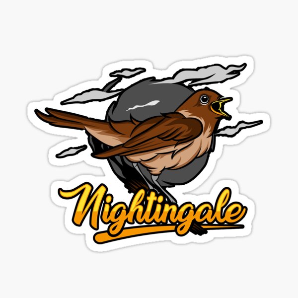 "Nightingale Bird" Sticker for Sale by supportyolo | Redbubble