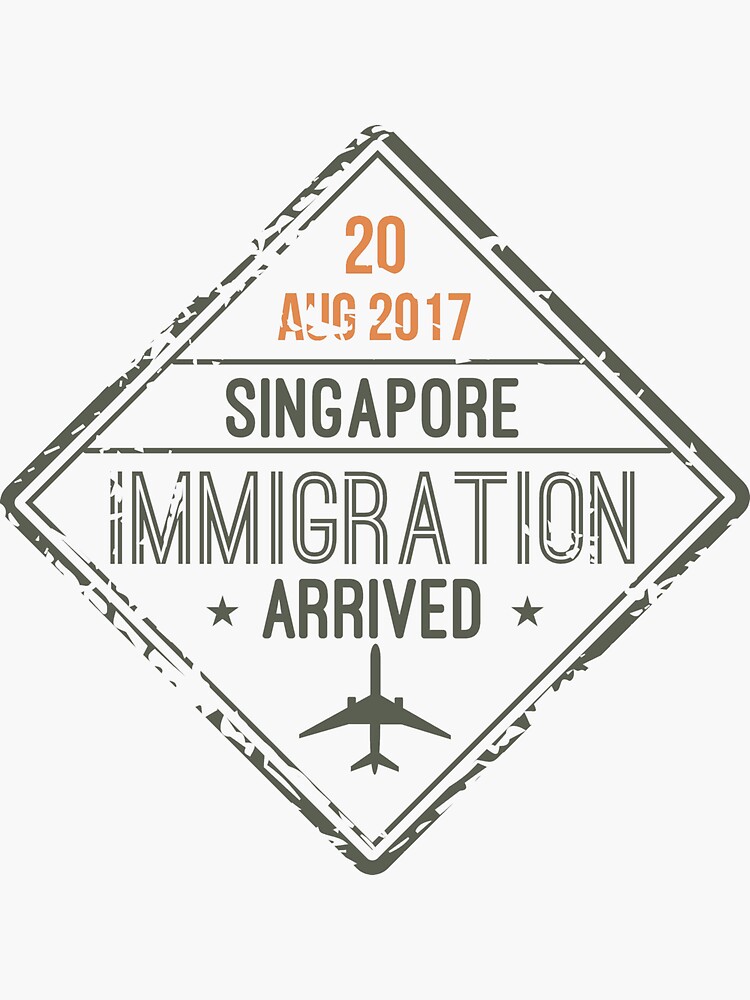 "Singapore - Passport Stamp" Sticker for Sale by Sejmen | Redbubble