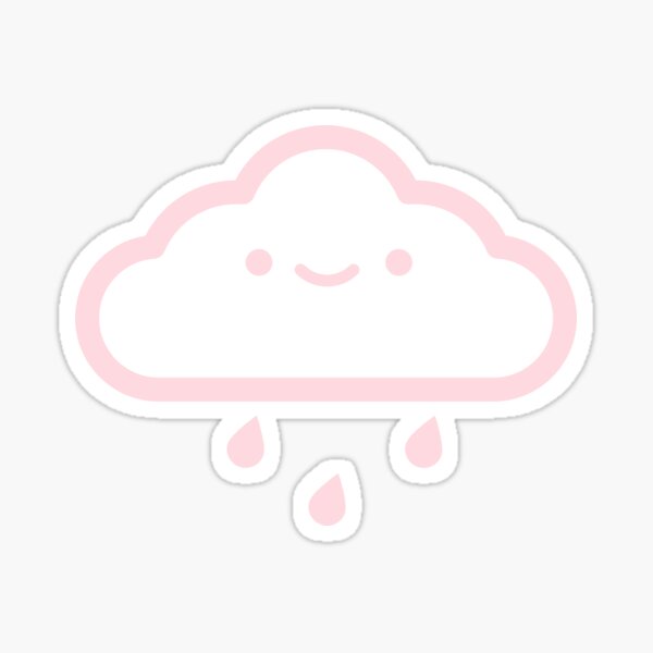 "Cute smiling rain cloud" Sticker for Sale by fatomj20 | Redbubble