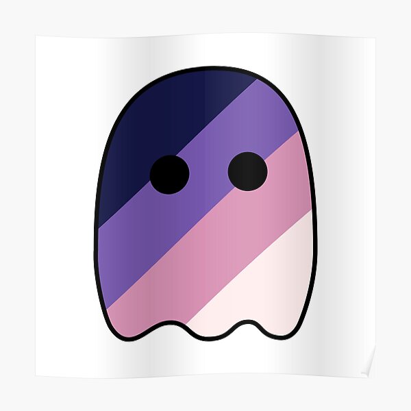 Asexual Spectrum Pride Ghost Poster For Sale By Lunyssa Redbubble