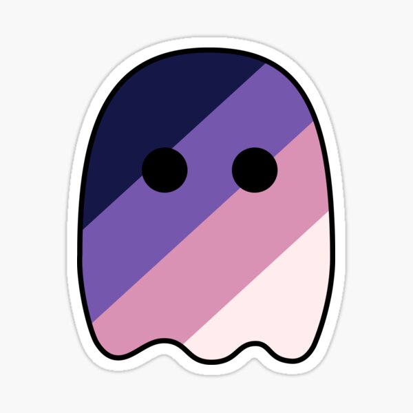 Asexual Spectrum Pride Ghost Sticker For Sale By Lunyssa Redbubble