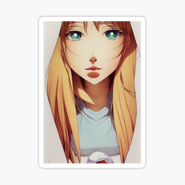 "manga anime girl" Sticker for Sale by sosdesignn | Redbubble