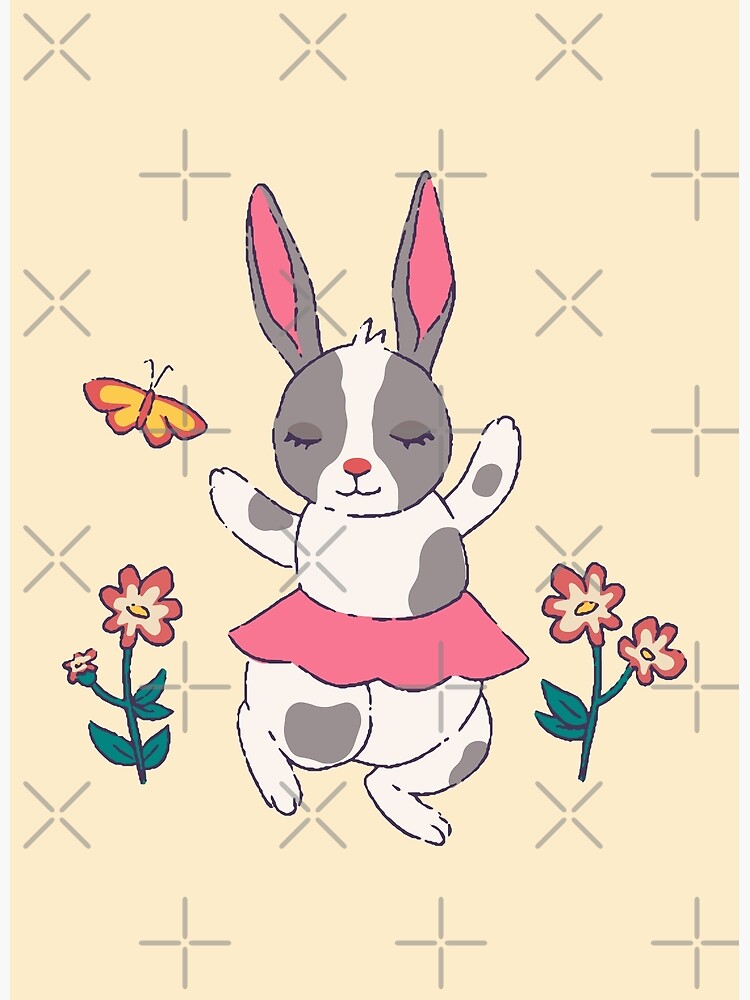 "Kawaii Cottage Core Rabbit and Fairy - Fairycore " Poster for Sale by ...