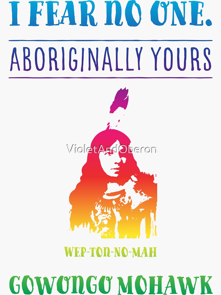 "Gowongo Mohawk Aboriginally yours Rainbow gradient" Sticker for Sale ...