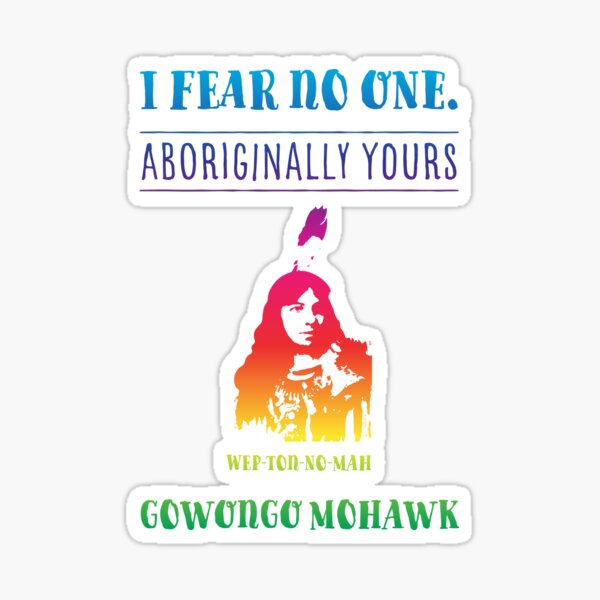 "Gowongo Mohawk Aboriginally yours Rainbow gradient" Sticker for Sale ...
