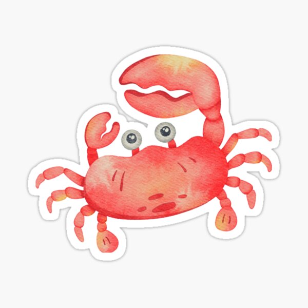 "Cute Crustacean Crabby Crab " Sticker for Sale by Alycia--Reichel ...