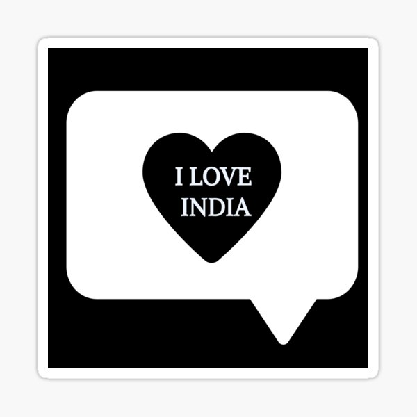 "En vente des articles avec le logo I love INDIAN" Sticker for Sale by ...
