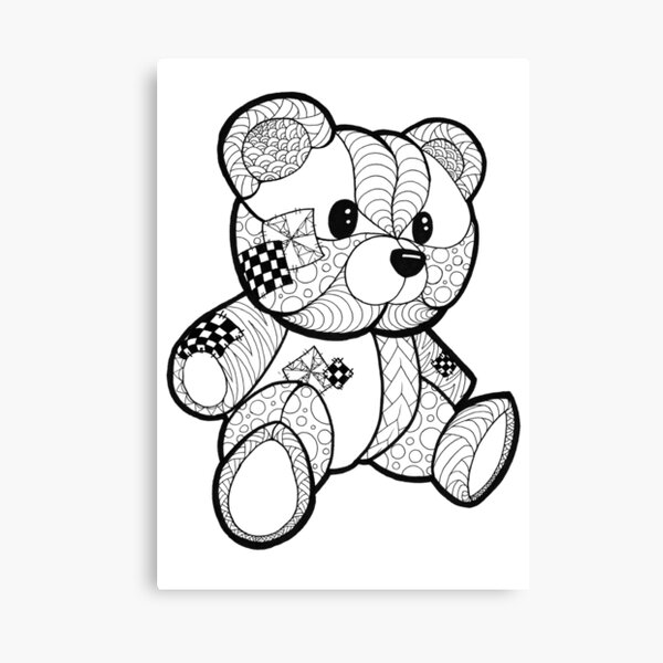 "Color your Teddy Bear" Canvas Print for Sale by WhiteFoxAD | Redbubble