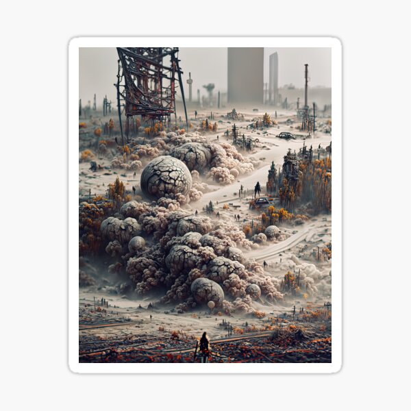 "Apocaliptic landscape" Sticker for Sale by Ludmi-linea | Redbubble