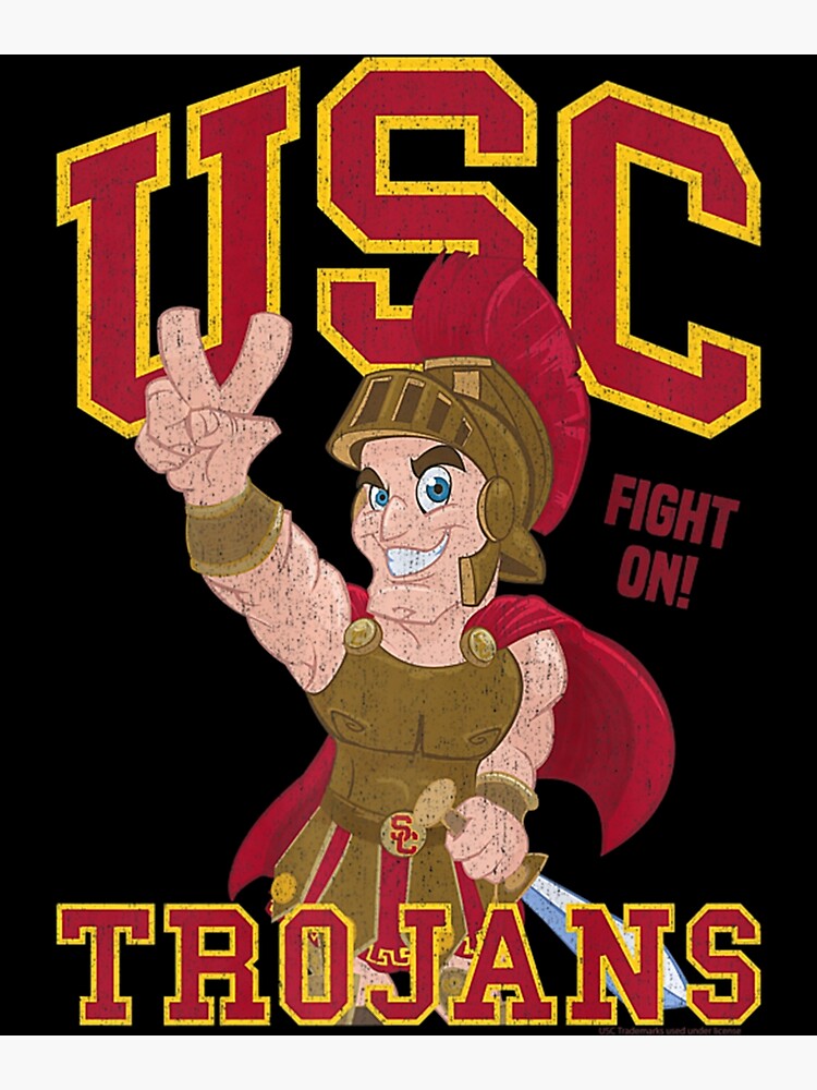 "University of Southern California Cartoon Tommy Trojan Premium" Poster ...