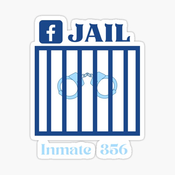 " facebook jail" Sticker for Sale by fatimasuleman16 | Redbubble