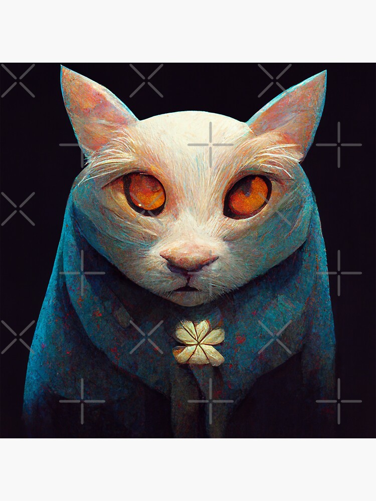 "Cat with Human Look " Sticker for Sale by Lospettro | Redbubble