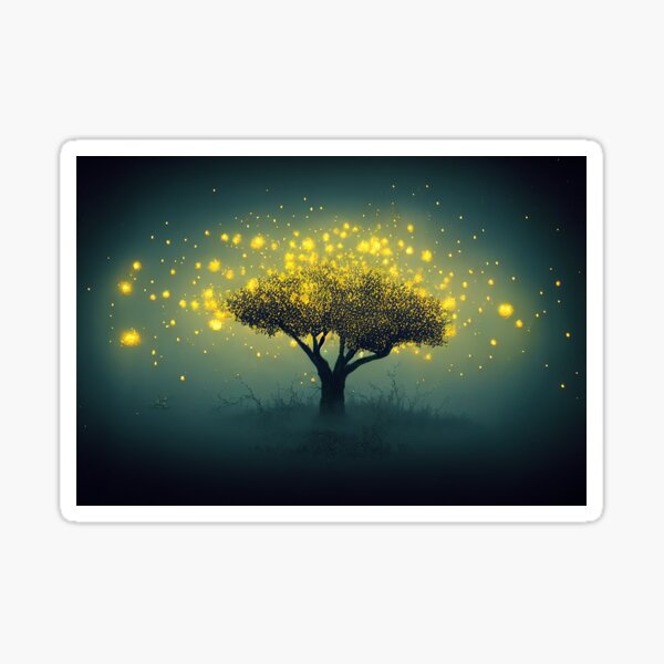 "Tree Filled with Fireflies - Created by Artificial Intelligence ...