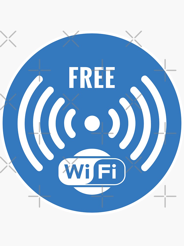 "Wi Fi Door Decal Icon Wireless Logo Sign " Sticker for Sale by ...
