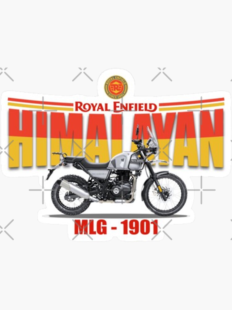 "Royal Enfield Himalayan : Merchandise and Apparel - " Sticker for Sale ...
