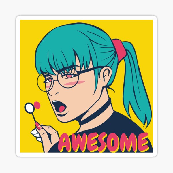 "awesom cute anime girl" Sticker for Sale by Tariqziyad | Redbubble