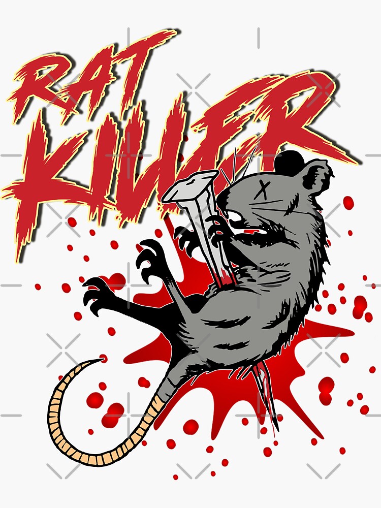 Rat Killer Mouse W Sticker For Sale By Vaccine1900 Redbubble