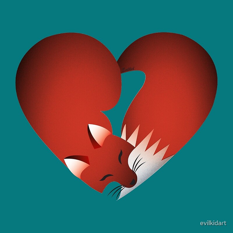 "Fox Heart" by evilkidart | Redbubble