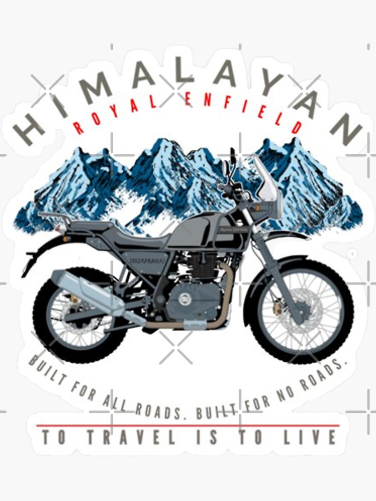 "Royal Enfield Himalayan : Merchandise and Apparel - " Sticker for Sale ...