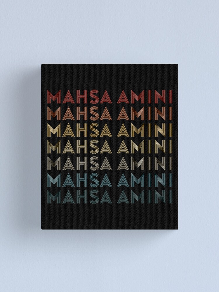 "Mahsa Amini Vintage Retro 2022" Canvas Print for Sale by RosannaArt ...