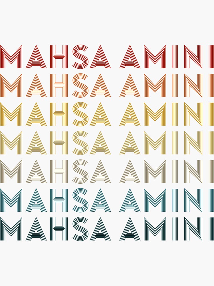 "Mahsa Amini Vintage Retro 2022" Sticker for Sale by RosannaArt | Redbubble
