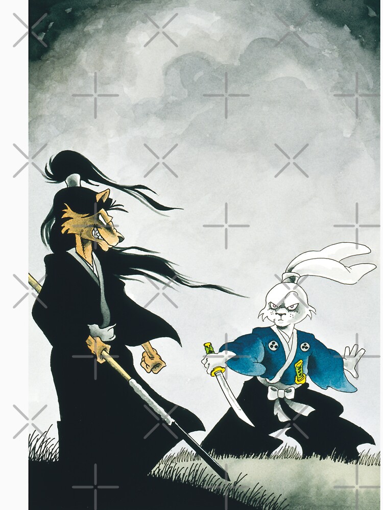 "usagi yojimbo,usagi,rabbit, jei, black blade, yari, evil, wolf, clouds ...