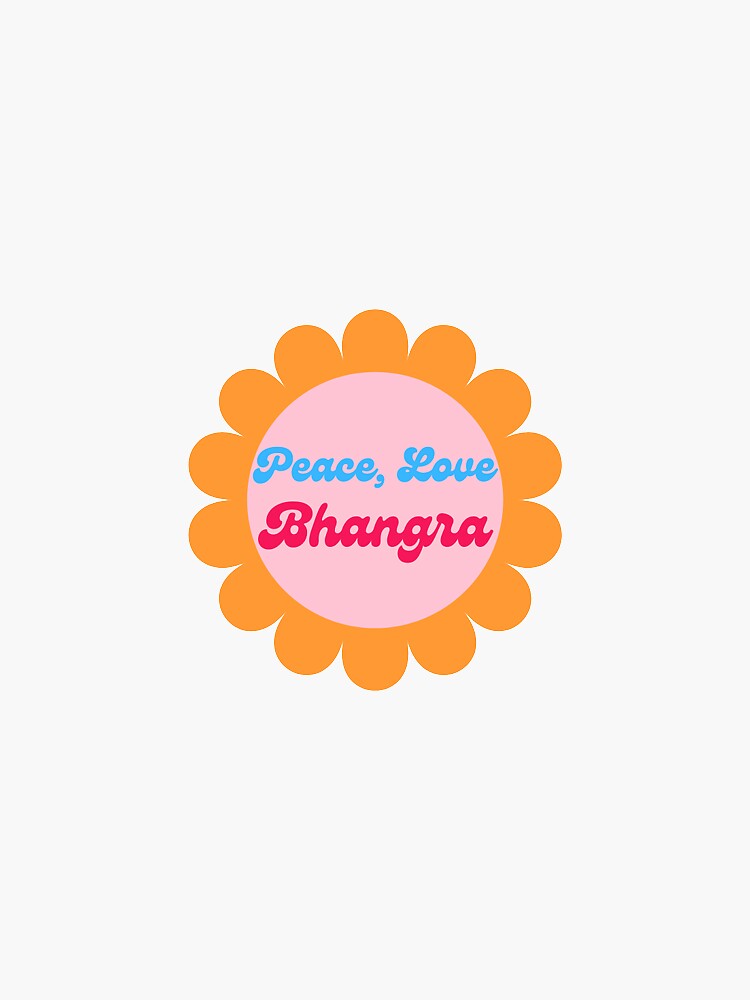 "Peace, Love, Bhangra Flower Blue" Sticker for Sale by Blue-Hayze ...