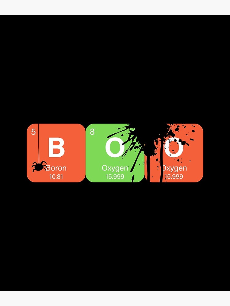 "Chemistry Periodic Table Elements Halloween Design" Poster for Sale by ...