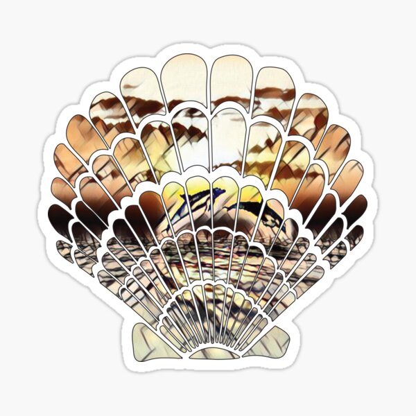 "Jumping Dolphins Seashell" Sticker for Sale by damonasplace | Redbubble