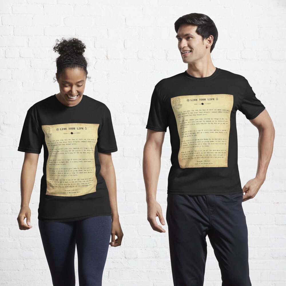 "Live Your Life by Chief Tecumseh, Chief of the Native American Shawnee ...