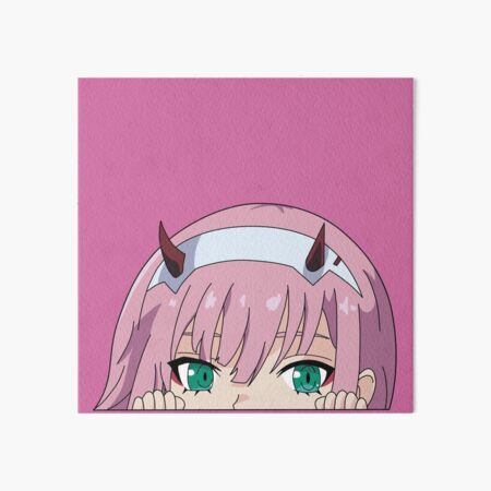 "Anime art zero two car decal | Anime car peeking stickers | anime car ...