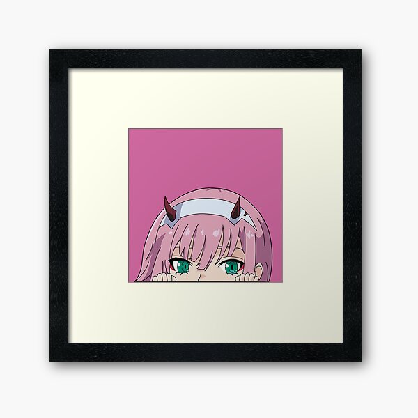 "Anime art zero two car decal | Anime car peeking stickers | anime car ...