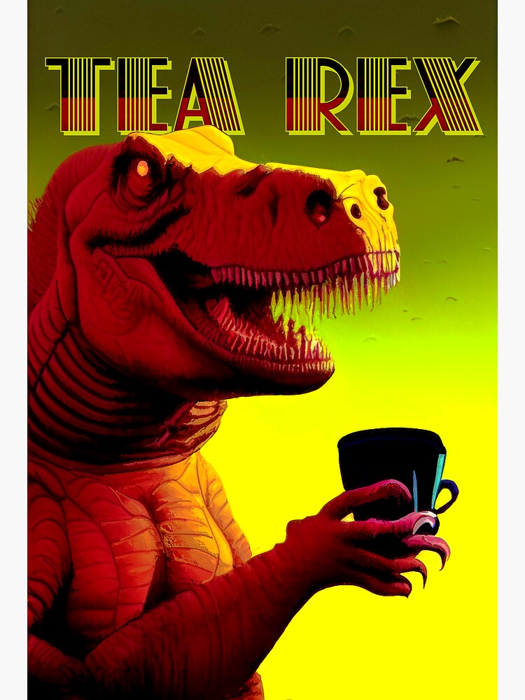 "Tea Rex (#03) T-Rex holding a mug of tea [Create a set!]" Sticker for ...