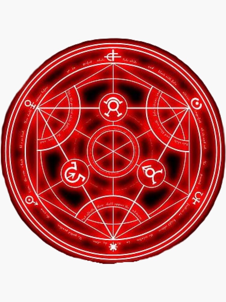 "Fullmetal Alchemist Brotherhood Transmutation Circles " Sticker for ...
