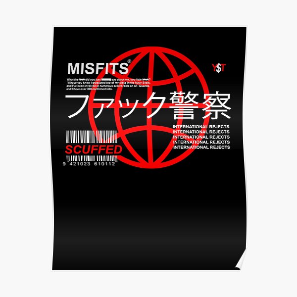 "Mísfíts Scuffed Worldwide Design Soft Women Unique Tees Art Tee 80S ...