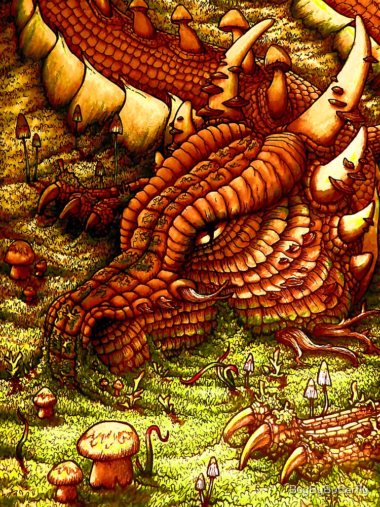 "The Red Drake Rests and Plots" Sticker for Sale by BuyByButterfly ...