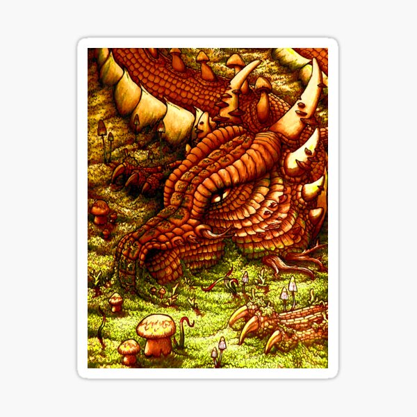 "The Red Drake Rests and Plots" Sticker for Sale by BuyByButterfly ...