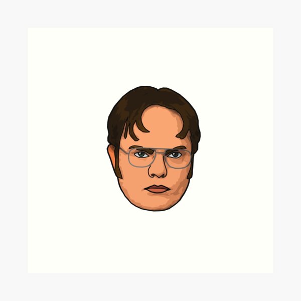 "Dwight Cartoon" Art Print by bcharvat | Redbubble